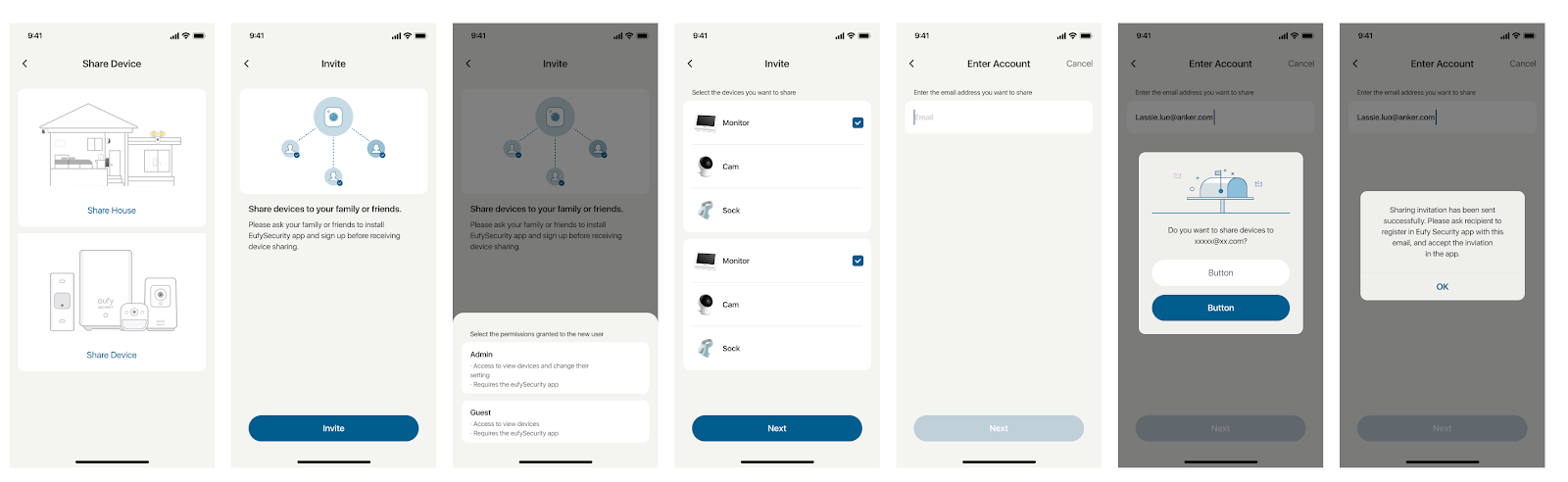 "Can I share my device with others through the app?